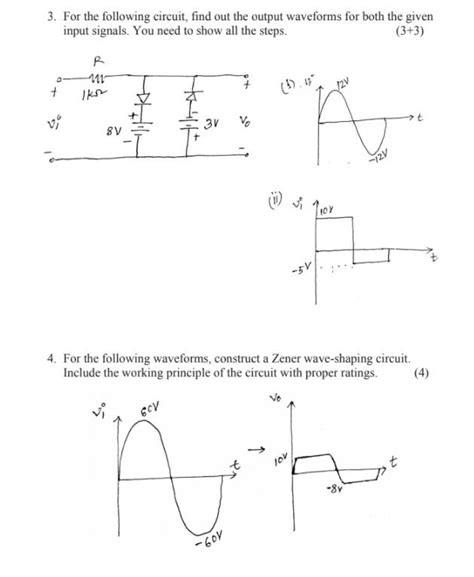 Solved For The Following Circuit Find Out The Output Chegg