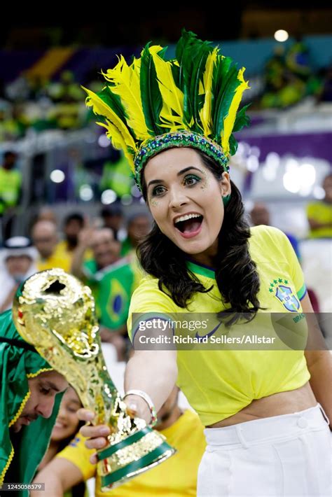 Brazil Fan Before The Fifa World Cup Qatar 2022 Group G Match Between