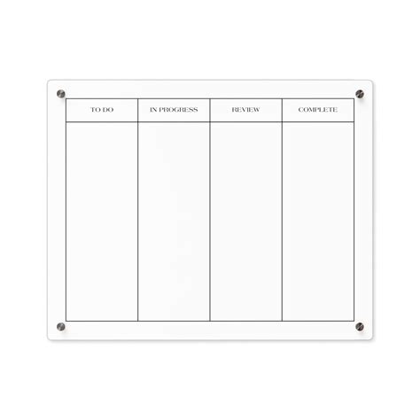 Kanban Board Acrylic Kanban Board Kanban Wall Dryerase Board Kanban