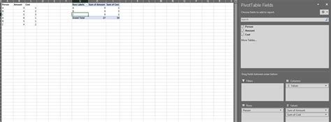 Microsoft Excel Pivot Table Display Grand Total Only For Specific