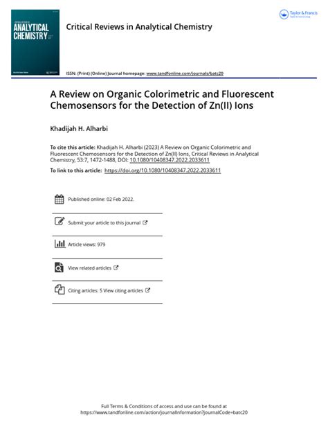A Review On Organic Colorimetric And Fluorescent Chemosensors For The