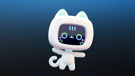 Modelo 3d Cute Cartoon Robot Cat Turbosquid 2039352