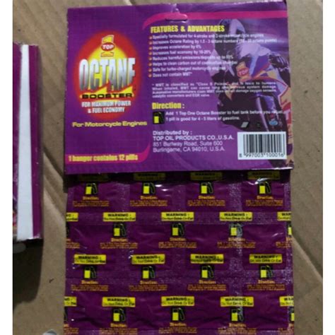 Jual Boosterpaket 1 Strip Isi 12octane Boster Penambah Bahan Bakar
