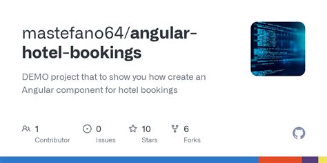 Github Mastefano64 Angular Hotel Bookings Demo Project That To Show You How Create An Angular