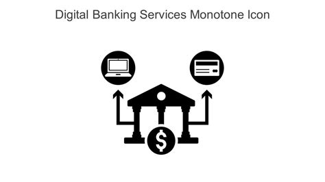 digital banking services monotone icon in powerpoint pptx png and