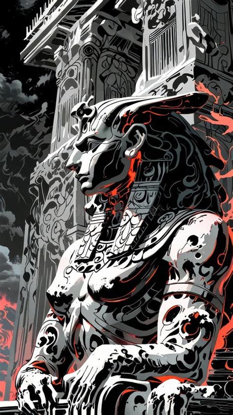 Stunning Titan Sphinx Guard The Gate Stock Illustration Illustration Of Vehicle Anime 346432597