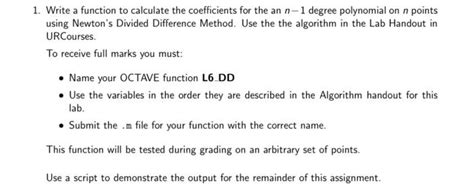 Solved Please Use Octave Language To Solve This Problemthe