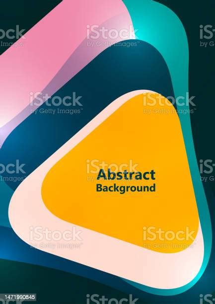 서로 겹치는 둥근 삼각형의 추상 배경 기하학적 트렌디 템플릿입니다 벽지 배너 엽서 책 일러스트 착륙에 대 한 벡터 그림 0명에 대한 스톡 벡터 아트 및 기타 이미지 Istock