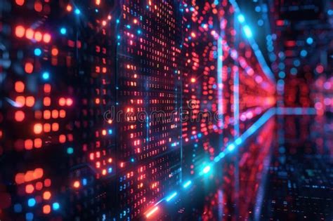 Abstract Digital Binary Code Background Stock Illustration