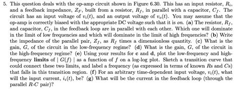 Solved The Resistor Rf From Problem Is Now Removed So Chegg Com