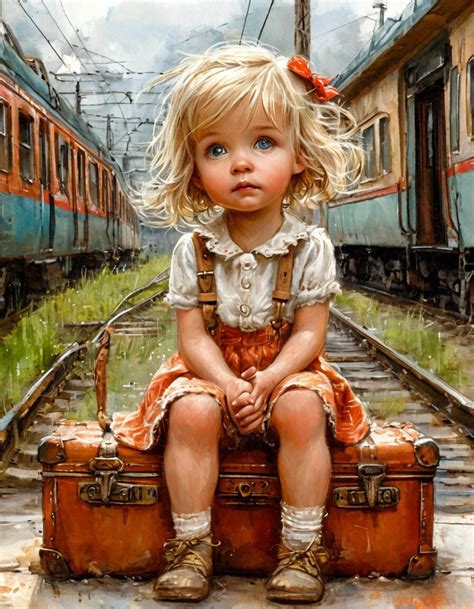 «Девочка милая малышка Даша сидит … — картинка создана в Шедевруме