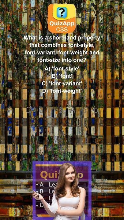 Css What Is A Shorthand Property That Combines Font Style Font Variant