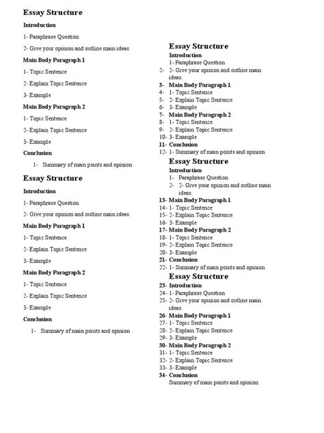 Essay Structure Pdf Paragraph Syntax