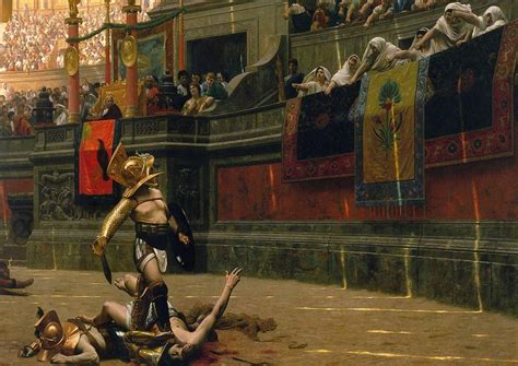 Jean Leon Gerome Gladiator In The Arena Pollice Verso Thumbs Down