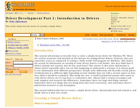 Pdf Driver Development Part 1 Introduction To Drivers