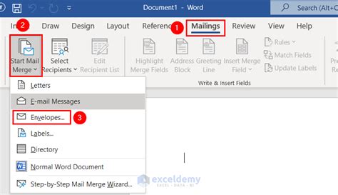 How To Mail Merge From Excel To Word Envelopes 2 Methods