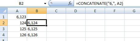 Excel Adding A Specific Number With Decimal Point Before Other Values Stack Overflow