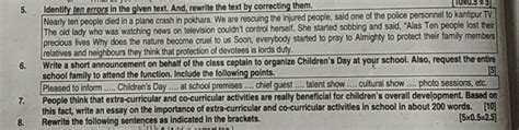 Identify Ten Errors In The Given Text And Rewrite The Text By Correctin