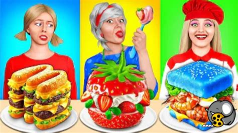 چالش غذایی مادربزرگ مادر میگه گریه نکن نوه عزیزم چالش سرگرمی بانوان