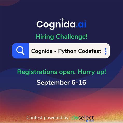 Doselect On Linkedin Python Hackathon Cognida Ai Codingchallenge