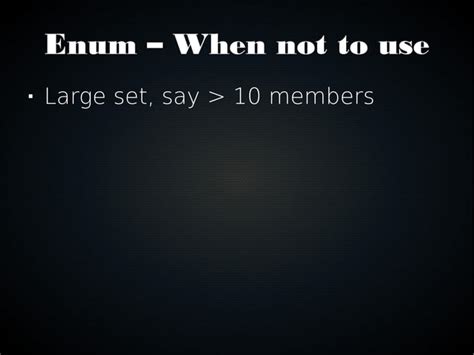 Enum Coding Guidelines Ppt