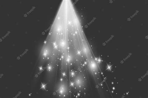 빛나는 태양 섬광 광선 렌즈 플레어 벡터 일러스트 레이 션 햇빛 빛나는 Png 효과 흰색 빔 태양 광선 하늘 배경 프리미엄 벡터