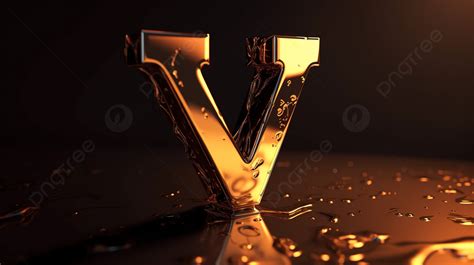 metallic typescript print of the letter y in 3d rendering background