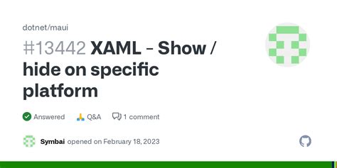 Xaml Show Hide On Specific Platform · Dotnet Maui · Discussion