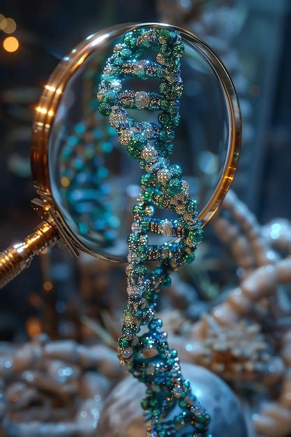 Premium Photo Microscope View Of Dna Structure Strain Helix Genetics And Medical Science Human