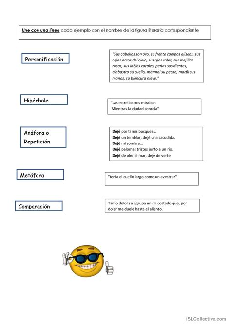 Ejercicios Figuras Literarias Basico Figuras Literarias Ejercicios