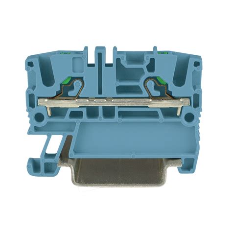 Terminal Block Push In 2 Wire 5 2mm Wide 20a 600v 24 12awg Blue