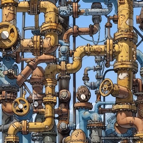 Ai创作图唯美工业素材 管道纹理素材 管道高清图 阀门封面 工业素材图片 工业图片素材 工业管道管道齿轮水管 管道管子艺术 工业素材工业设备 工业科技底纹 工业设备管道 石油能源工业管道 石化