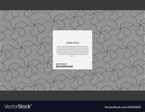 Abstract Seamless Hexagonal Lines Pattern Vector Image