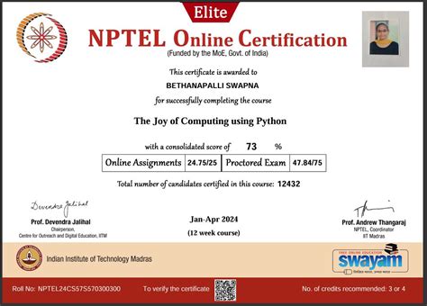 Python Programming Nptel Machinelearning Joyofcomputing Swapna