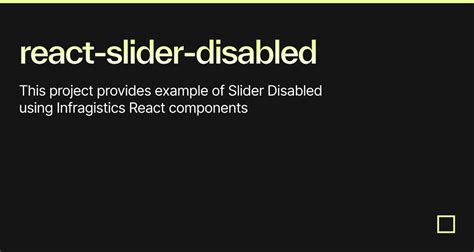 React Slider Disabled Codesandbox