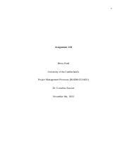 BINOY PM ASS 2 Docx 1 Assignment 11B Binoy Patel University Of The