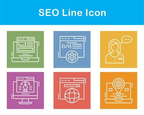 Seo Vector Icon Set 20699408 Vector Art At Vecteezy