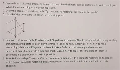 Solved Explain How A Bipartite Graph Can Be Used To Chegg
