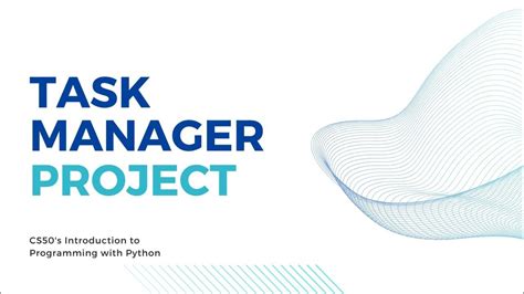 Task Manager Project Implemented Using Python Youtube