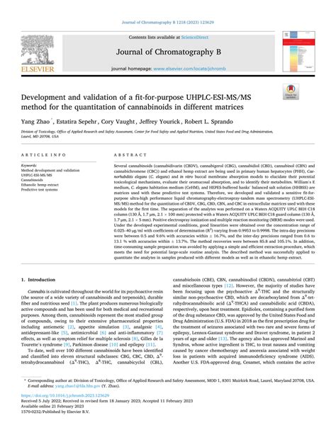 pdf development and validation of a fit for purpose uhplc esi ms ms