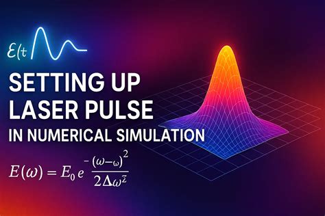 Setting Up Laser Pulse In Numerical Simulation Science And Technology