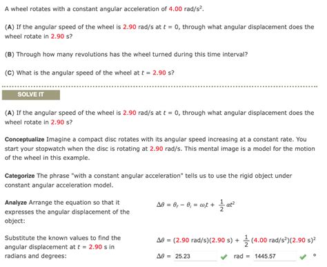Solved A Wheel Rotates With A Constant Angular Acceleration