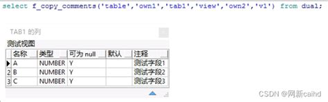 oracle自定义实用函数（一）：快速复制表注释and字段注释 oracle 复制表结构和注释 csdn博客