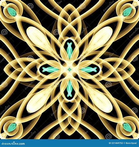 Seamless Golden Ornamental Pattern Stock Illustration Illustration Of