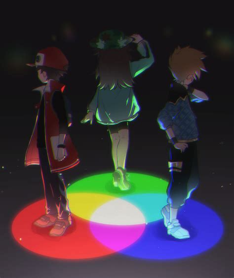 Red Blue Oak Leaf Red Leaf And More Pokemon And More Drawn By Maccha Pamocute Danbooru