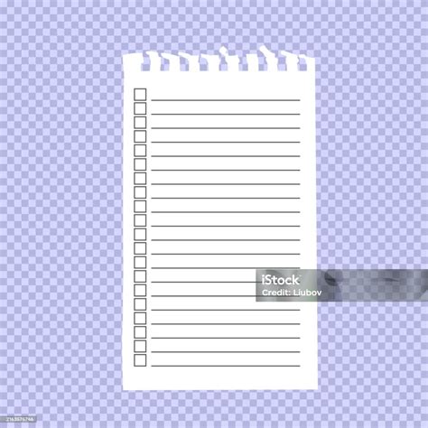 공책에서 찢어진 종이 조각 투명한 배경에 줄무늬 책 페이지입니다 현대 콜라주 템플릿 디자인을 위한 요소 배경 0명에 대한 스톡