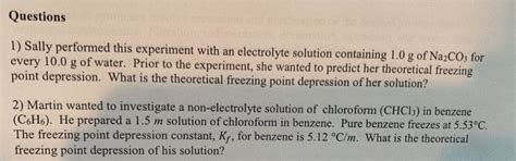 Solved Questions 1 Sally Performed This Experiment With An