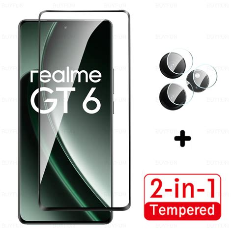 In Curved Tempered Glass For Realme Gt Camera Protective Film Screen Protector Realmi