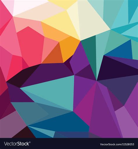 Abstract Colorful Triangle Geometrical Background Vector Image