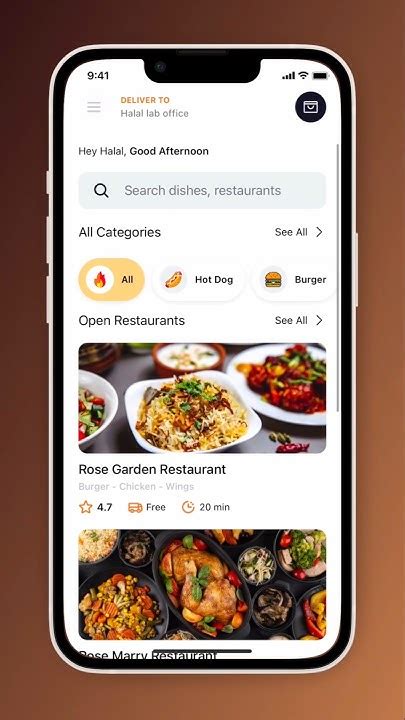 Food Delivery App Ui In React Native 🔥 Reactnative Shorts Youtube